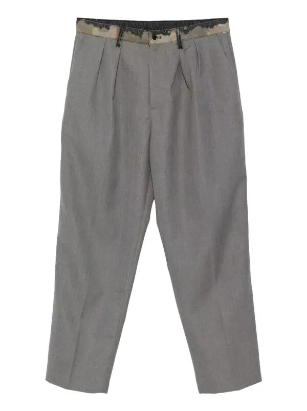 NINE:INTHE:MORNING Pleated Tapered Trousers - Grey