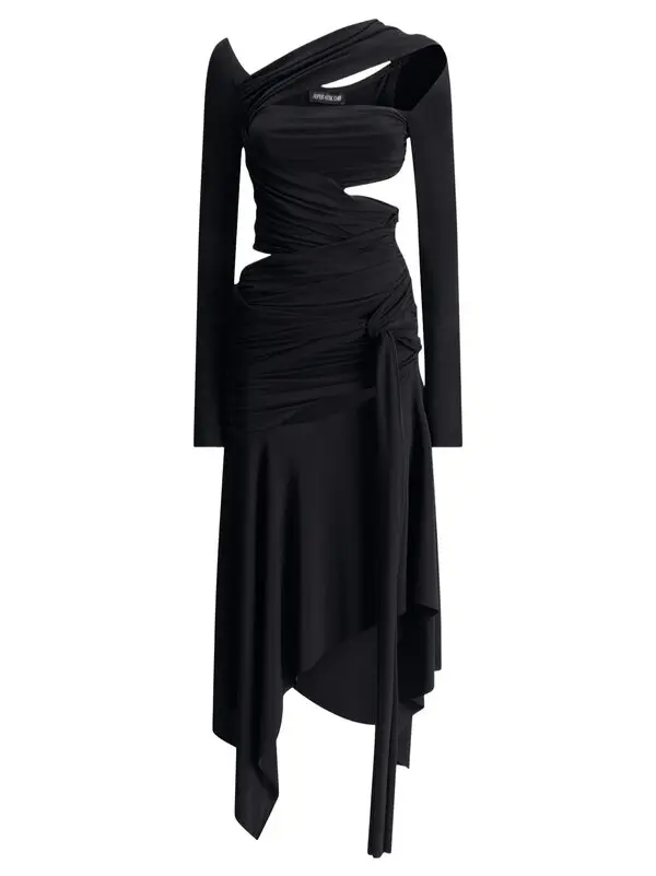 Attico Long-sleeved Dress - Black