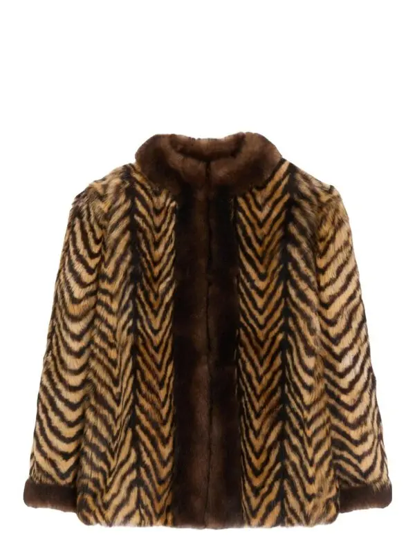 Valentino Garavani Long-sleeved Fur - Beige/brown