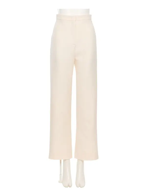 Valentino Garavani Trousers In Crepe Couture - Vanilla