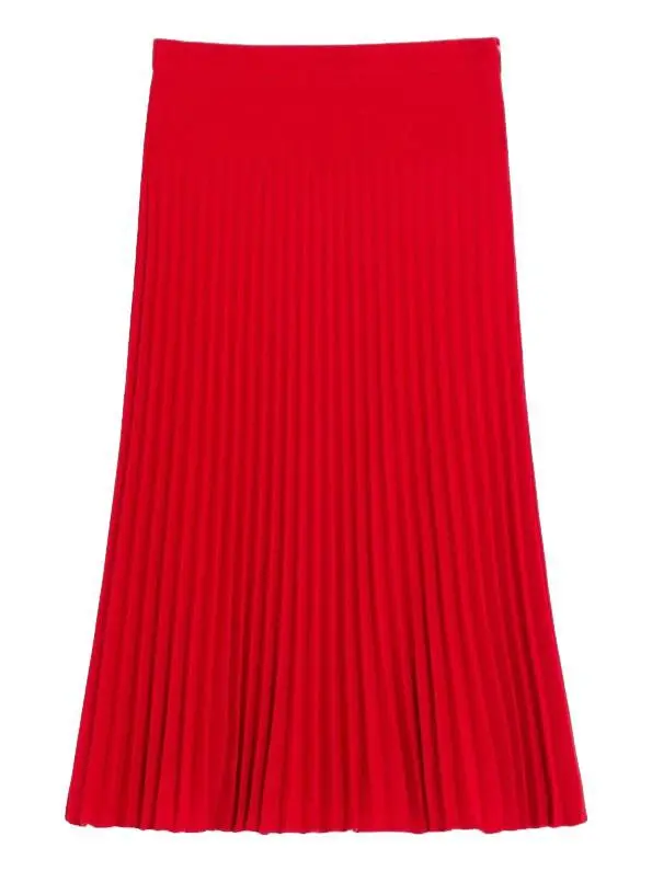 Valentino Garavani Wool Midi Skirt - Red