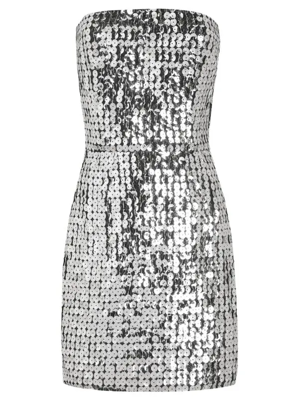 Dolce & Gabbana Sequin Mini Dress - Silver