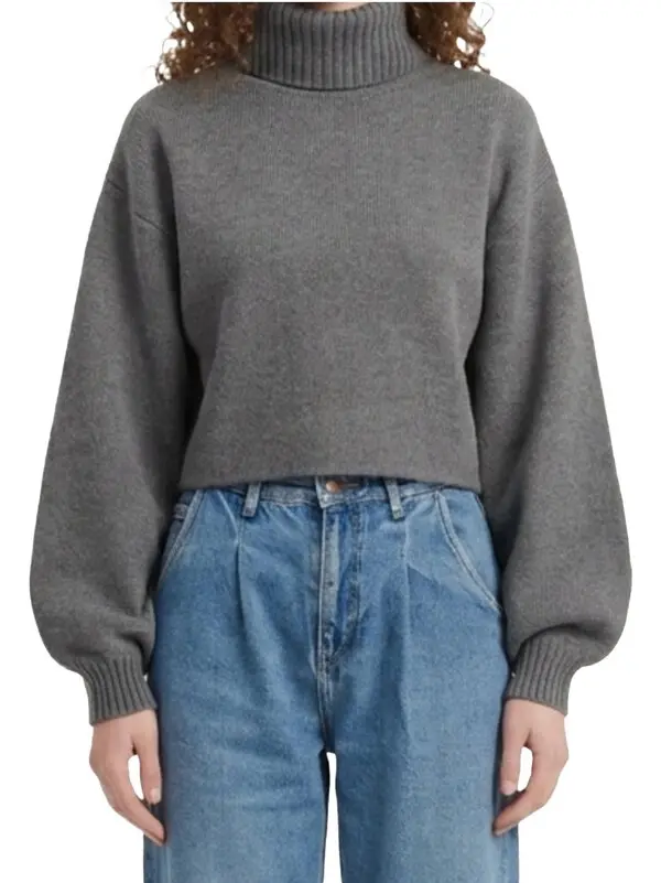 THE FRANKIE SHOP Turtleneck Long-sleeve Sweater - Gray