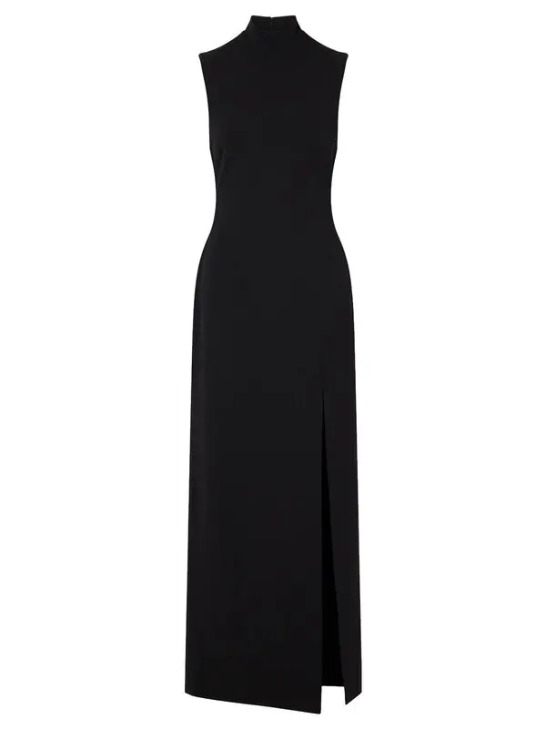 Solace London Nanette Stretch-knit Crepe Gown - Black