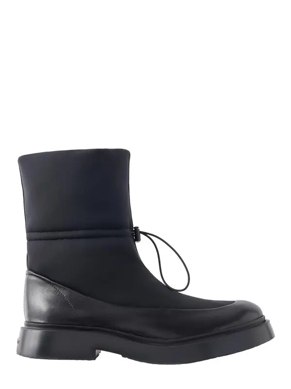 Proenza Schouler Bank Leather-trimmed Shell Ankle Boots - Black