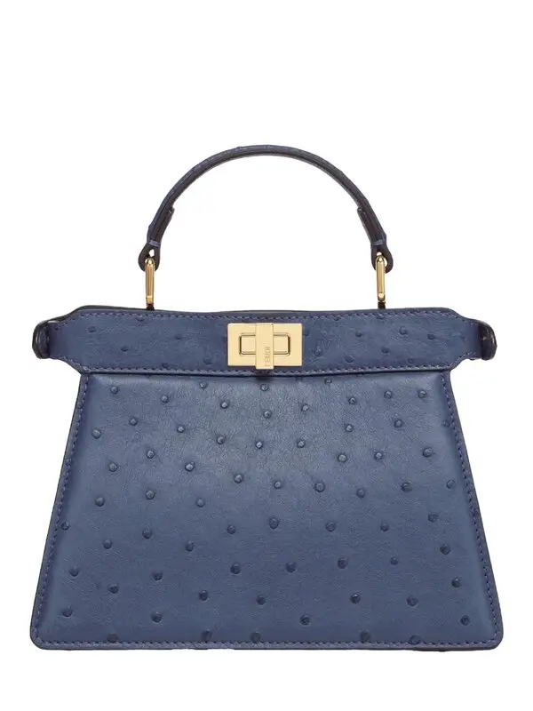 Fendi Ostrich Leather Bag - Blue