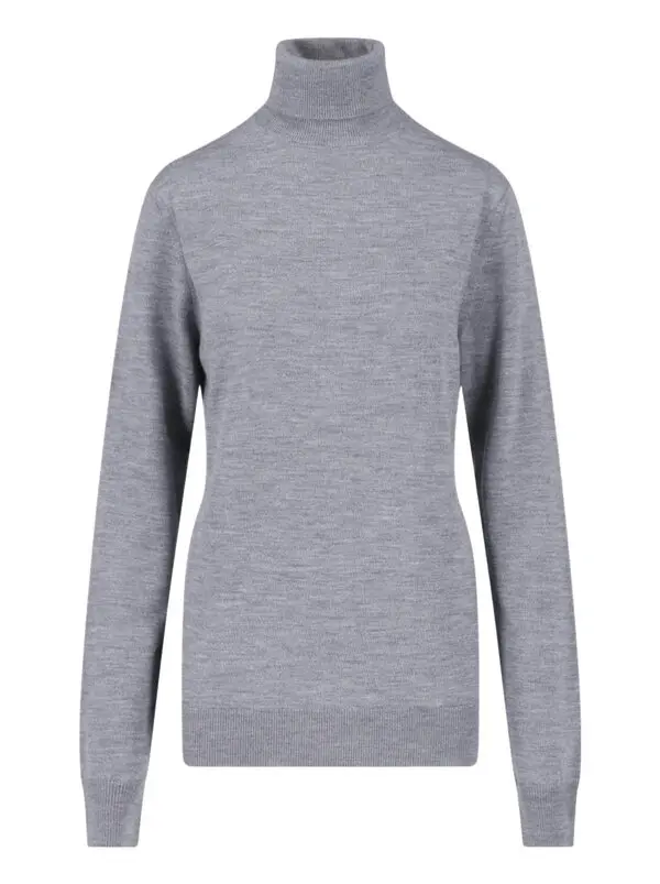 THE FRANKIE SHOP Eve Lightweight Turtleneck Sweater - Gray