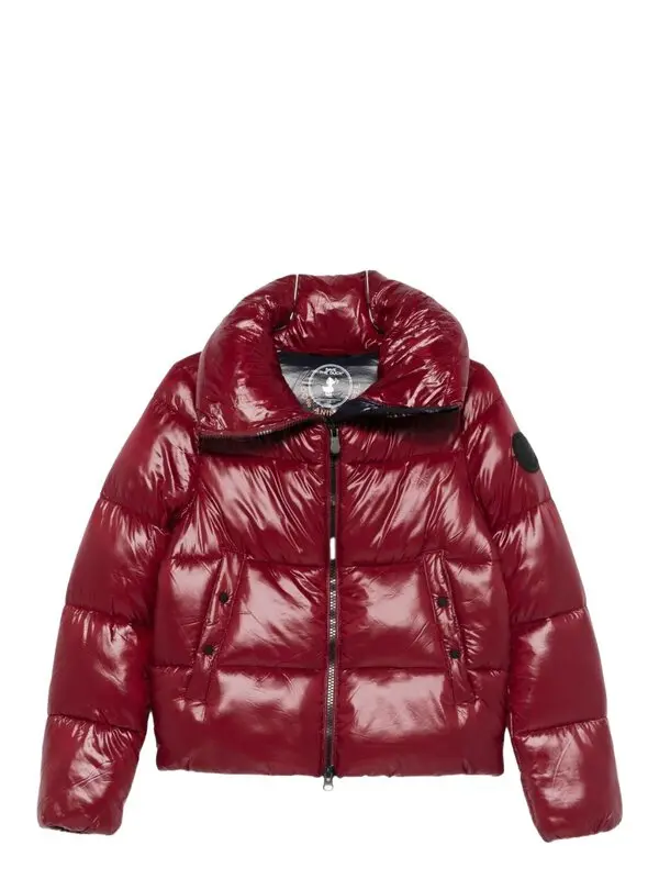 SAVE THE DUCK Isla Quilted Shiny Jacket - Red
