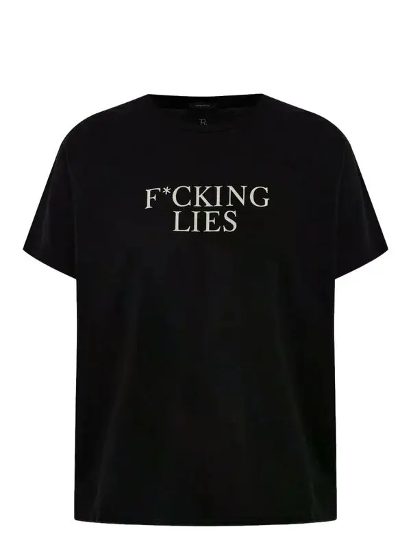 R13 Slogan-print T-shirt - Black