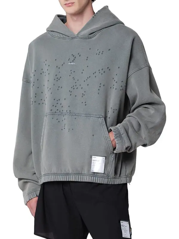 Satisfy Relaxed Fit Cotton Hoodie With Pouch Pocket - Black