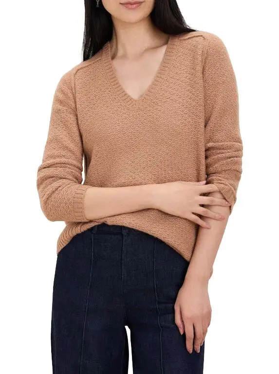 NIC+ZOE Femme Tuck V-neck Sweater - Topaz