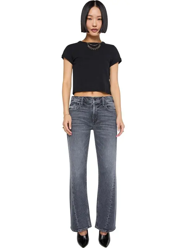 MOTHER Petites The Lil Bookie Twist Sneak Rock Hard Jeans - Grey