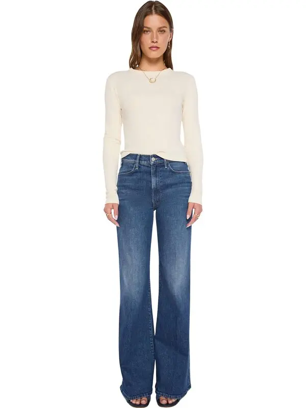 MOTHER The Hustler Roller Sneak Naughty Nature Jeans - Blue