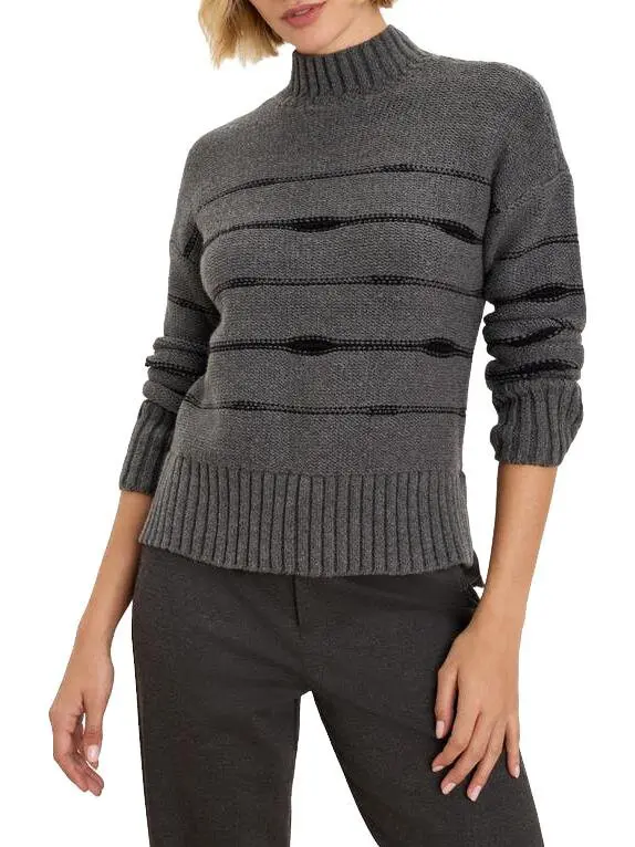 NIC+ZOE Stripe Right Sweater - Iron