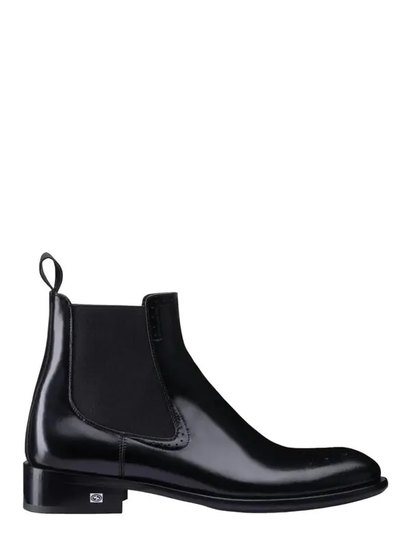 ARMOS Patent Leather Chelsea Boot - Black