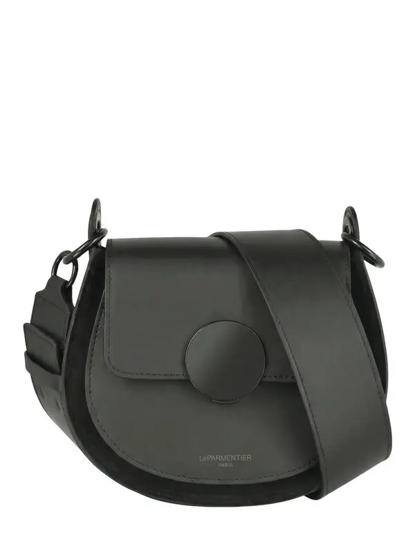 LE PARMENTIER Yucca Suede & Leather Shoulder Bag All - Black