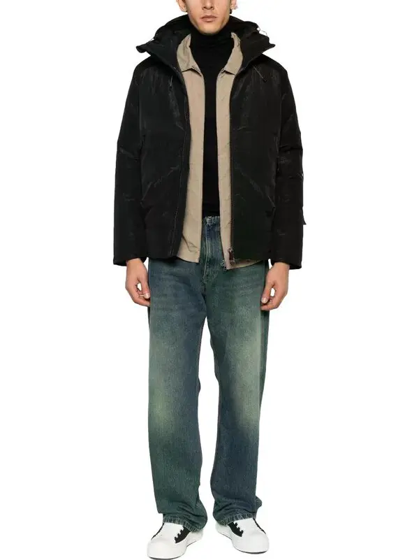 OUTHERE Hooded Crinkled-effect Jacket - Black