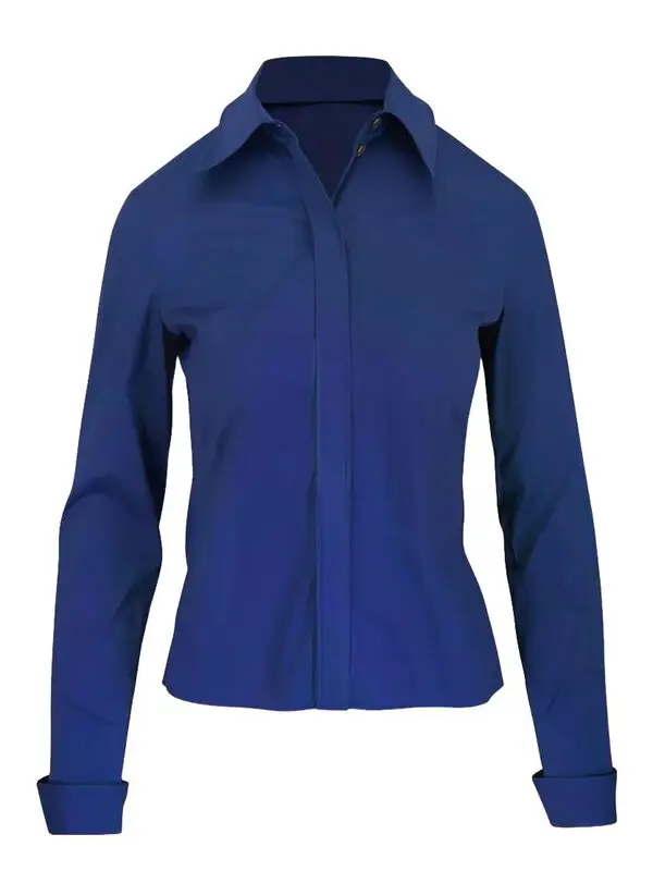 Dorothee Schumacher Poplin Love Concealed-front Shirt - Blue