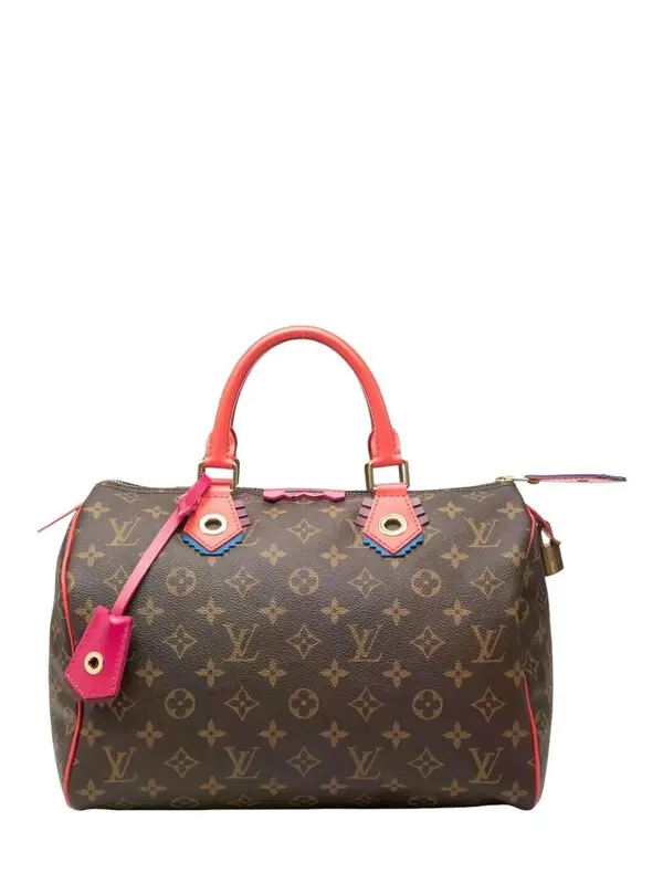 LOUIS VUITTON 2015 Monogram Totem Speedy 30 Boston Bag - Brown