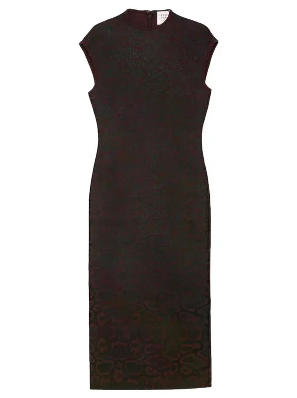 Herve Leger Anita Metallic-jacquard Dress - Red