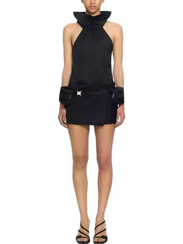 Off-White Duchesse Pocket-belt Dress - Black