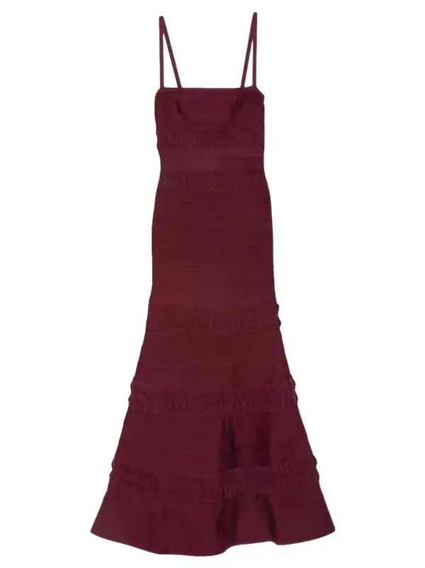 Herve Leger Caitlin Bandage Maxi Gown - Red