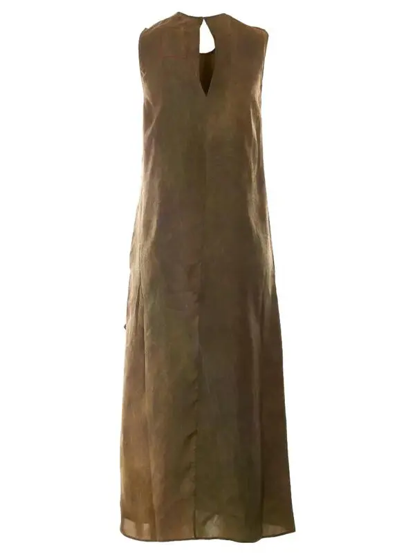 UMA WANG Draped Sleeveless Midi Dress - Green