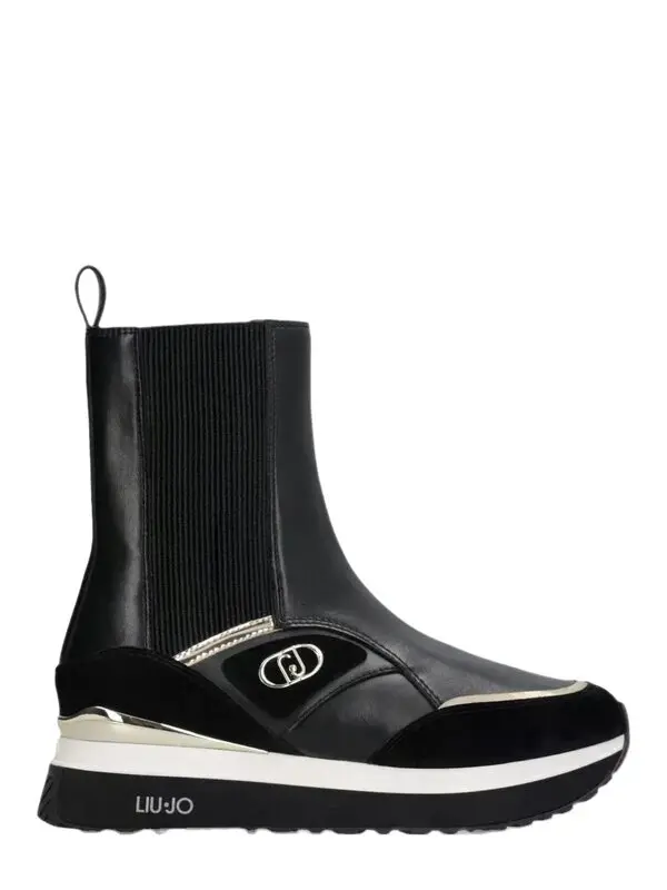 Liu Jo Sneakers Boots In Leather - Black