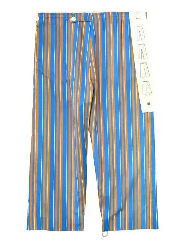 SETCHU Striped Straight-leg Trousers - Blue