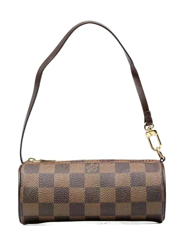 LOUIS VUITTON 1990-2010 Damier Ebene Papillon Pochette Handbag - Brown