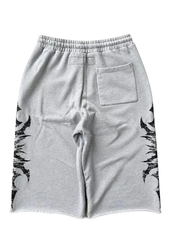LOSTSHDWS Graphic-print Sweat Shorts - Grey