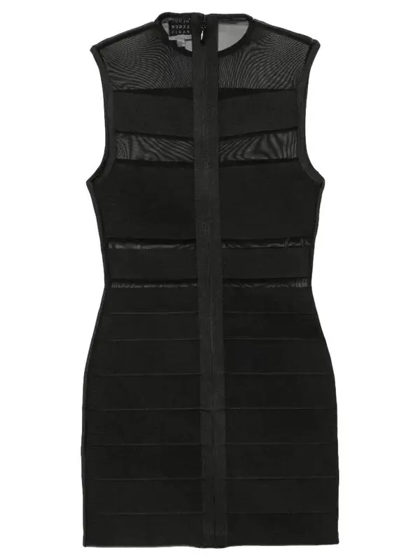 Herve Leger Allie Panelled Bandage Dress - Black