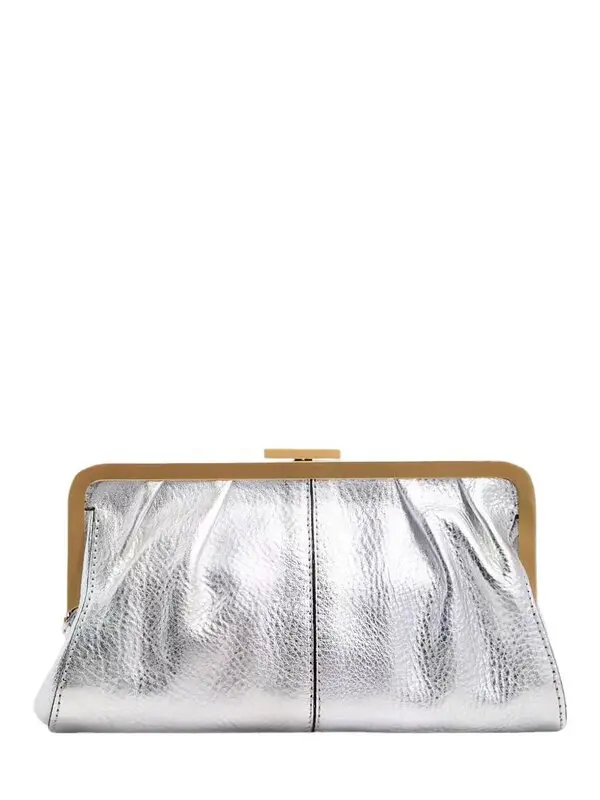THE BRIDGE Logo-plaque Clutch Bag - Silver