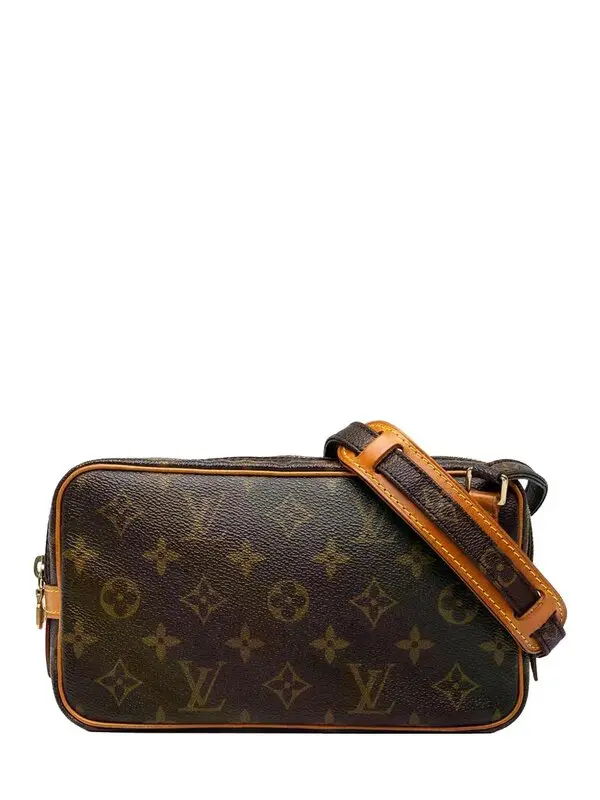 LOUIS VUITTON 2000-2010 Monogram Pochette Marly Bandouliere Crossbody Bag - Brown