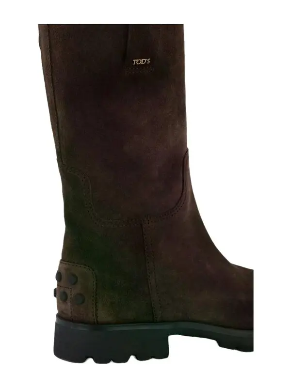 TOD'S Gomma 31 Suede Ankle Boots - Brown