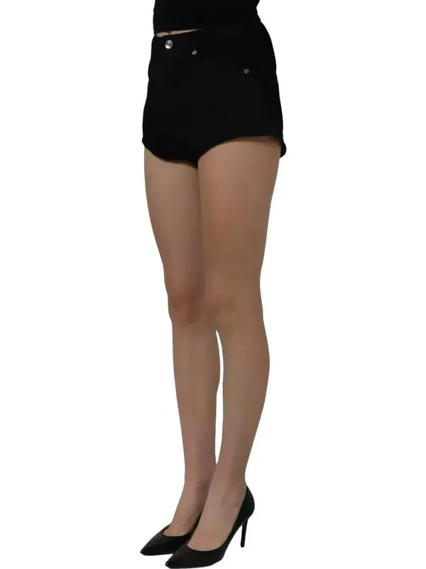 Dolce & Gabbana Cotton Mid-rise Denim Hot Pants Shorts - Black