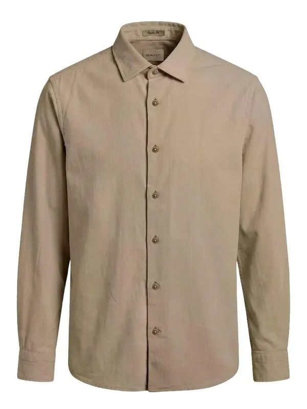 Gant Corduroy Long-sleeve Shirt - Neutrals