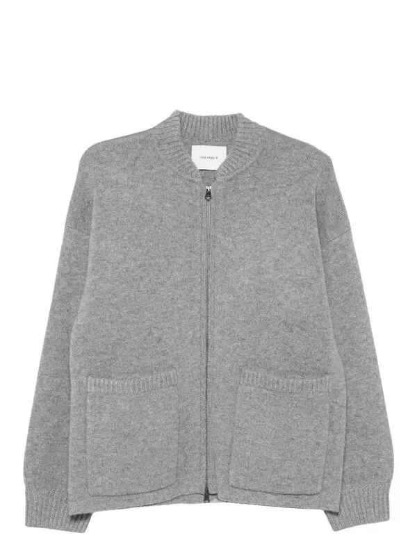 LISA YANG Yrsa Zip-up Patch-pocket Cardigan - Grey