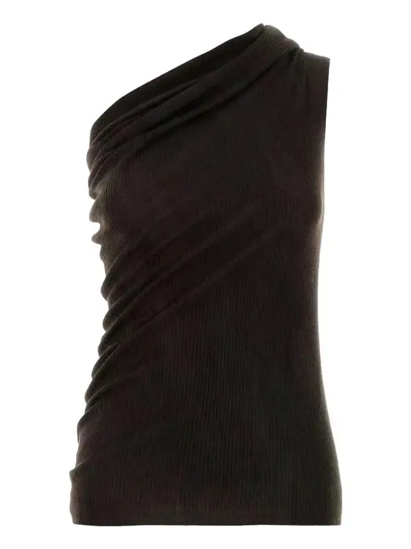 Rick Owens Athena Ribbed-knit Top - Brown