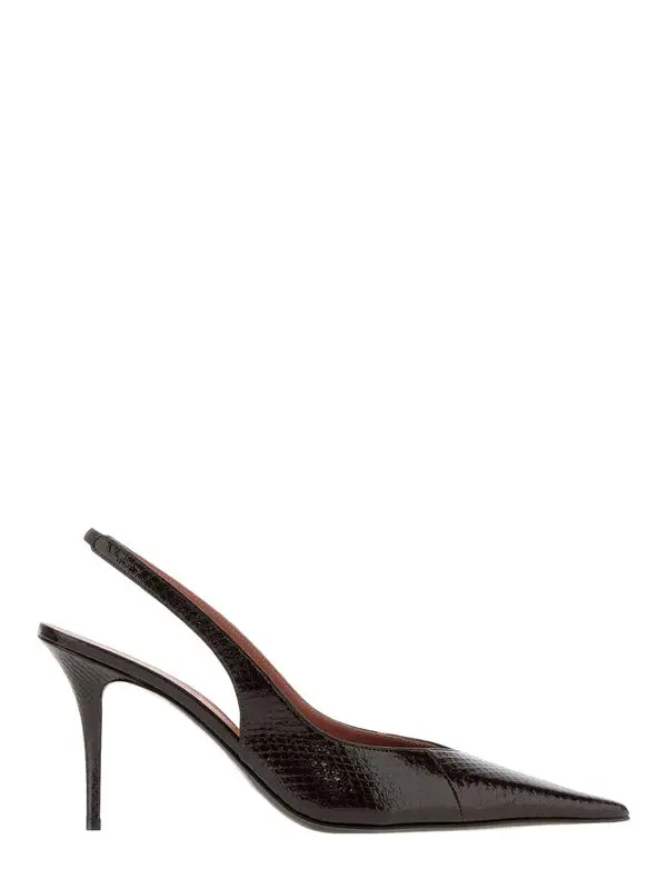 Amina Muaddi High Heel Shoes - Coffee