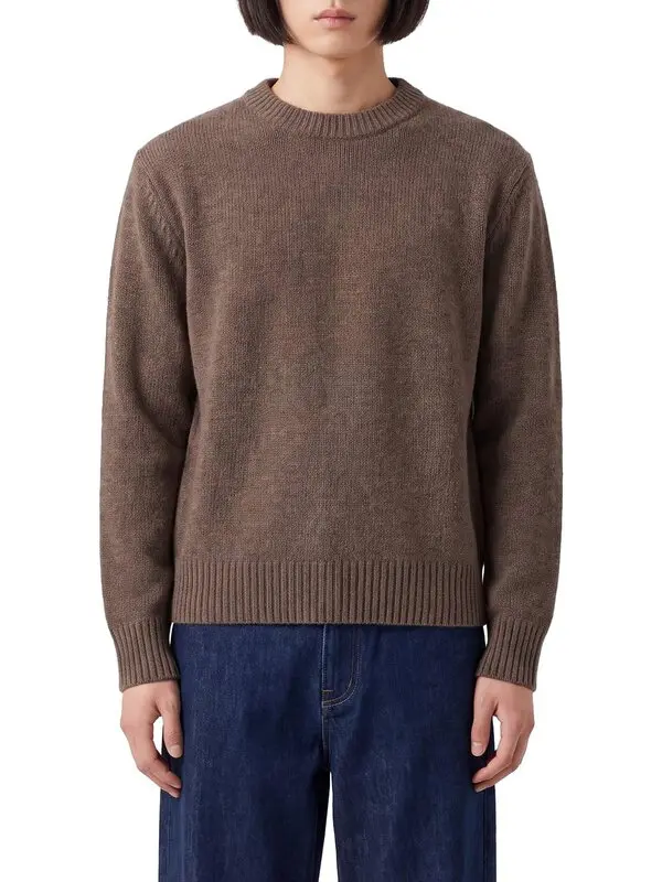 LISA YANG 100% Cashmere Crewneck Jumper With Dropped Shoulders - Beige