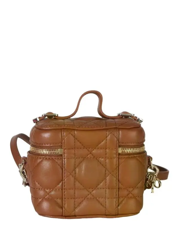 Dior 2011 Micro Lady Cannage Vanity Case Shoulder Bag - Brown