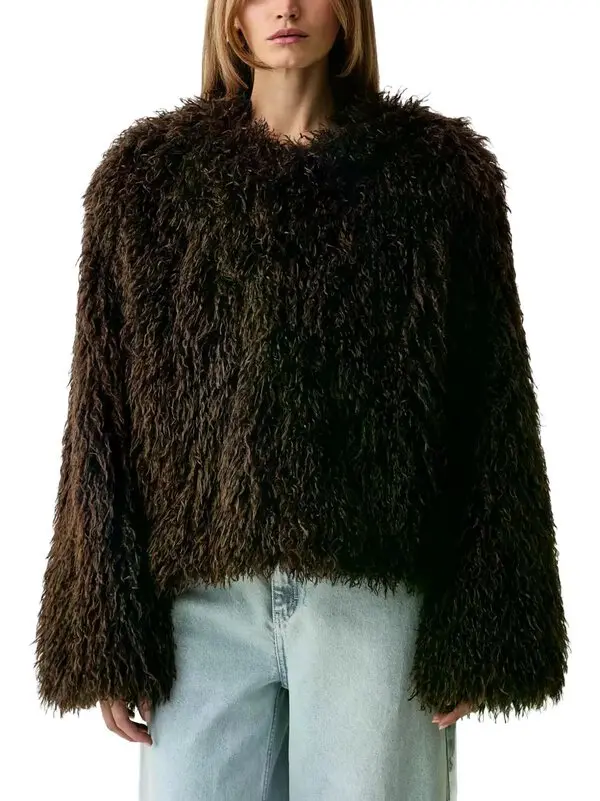 GESTUZ Gzchoa Textured Jacket - Brown