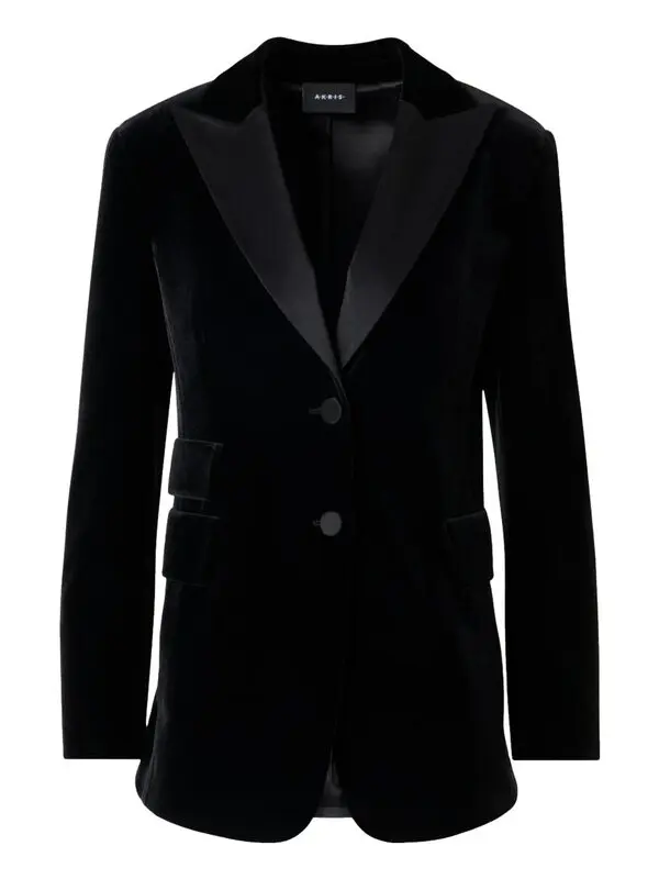 Akris Percival Velvet Jersey Jacket - Black
