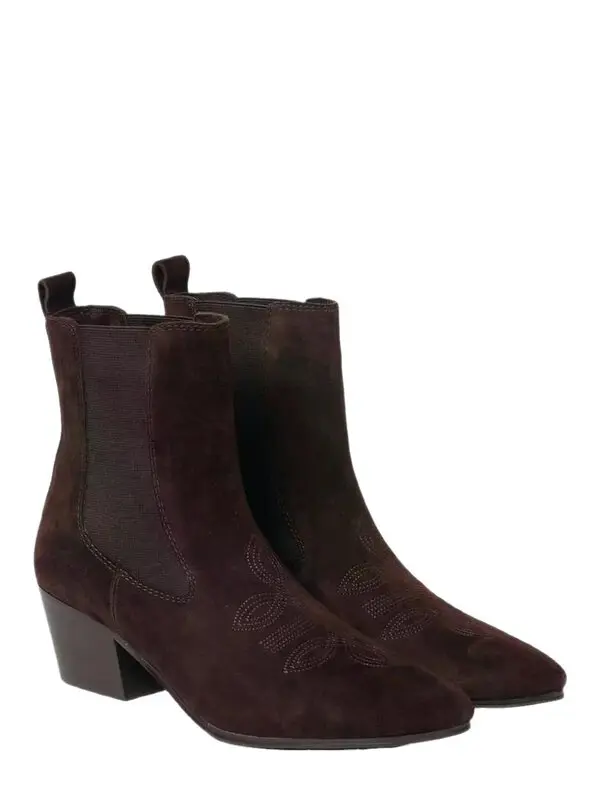 TWINSET Western-style Elasticated-panel Chelsea Boots - Brown