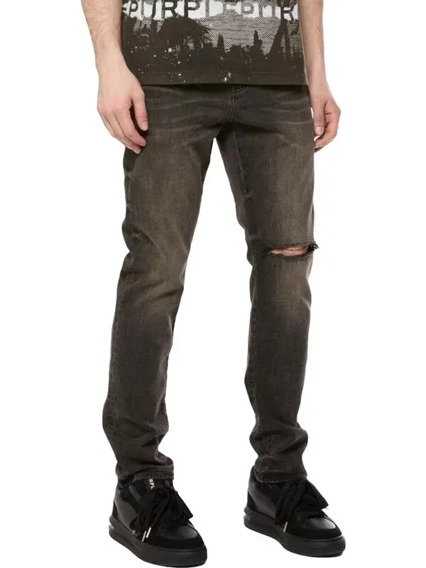 PURPLE BRAND Apos;s D-resin Distressed Slim Jeans - Black