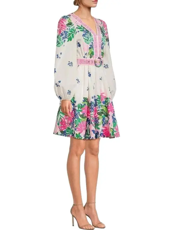 Lilly Pulitzer® Chyanna Floral Cotton Belted Minidress - Multi Endless Summers