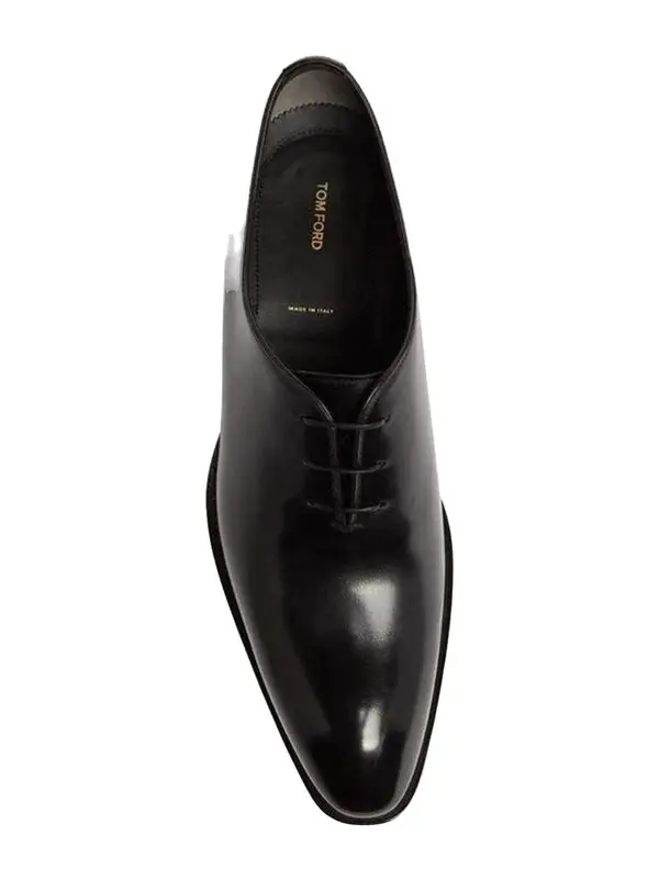 TOM FORD Apos;s Burnished Leather Oxfords - Black