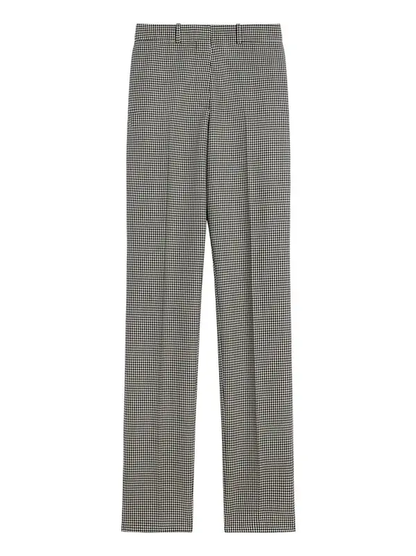 Givenchy Wool-mohair Houndstooth Cigarette Trousers - Black