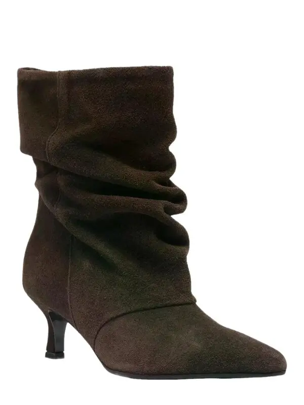 DIVINE FOLLIE Slouchy Pointed-toe Boots - Brown
